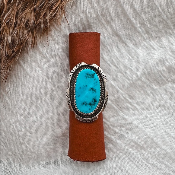 Jewelry | Vintage Size 55 Turquoise Shadow Box Ring | Poshmark